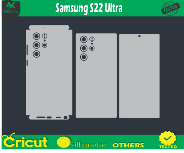 Samsung S22 Ultra Skin Vector Template AK Digital File